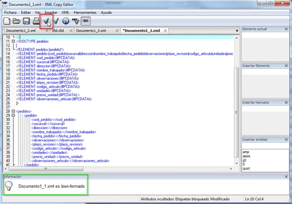 Cómo validar documentos XML, DTDs y SCHEMA con XML Copy Editor
