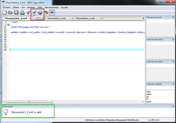Cómo validar documentos XML, DTDs y SCHEMA con XML Copy Editor