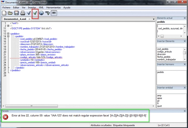 Cómo validar documentos XML, DTDs y SCHEMA con XML Copy Editor