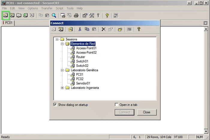 Cómo exportar e importar las sesiones en SecureCRT