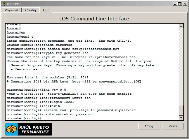 Cómo configurar y activar SSH en Packet Tracer