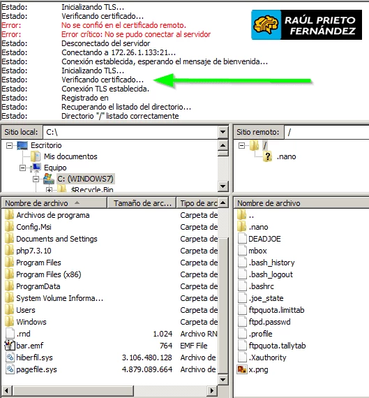 Cómo configurar TLS en ProFTPD