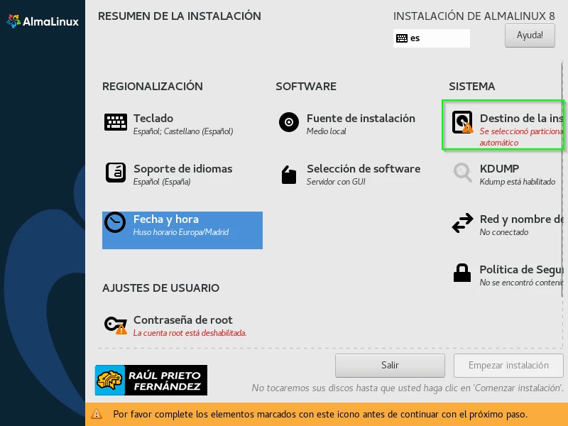 Cómo instalar Alma Linux