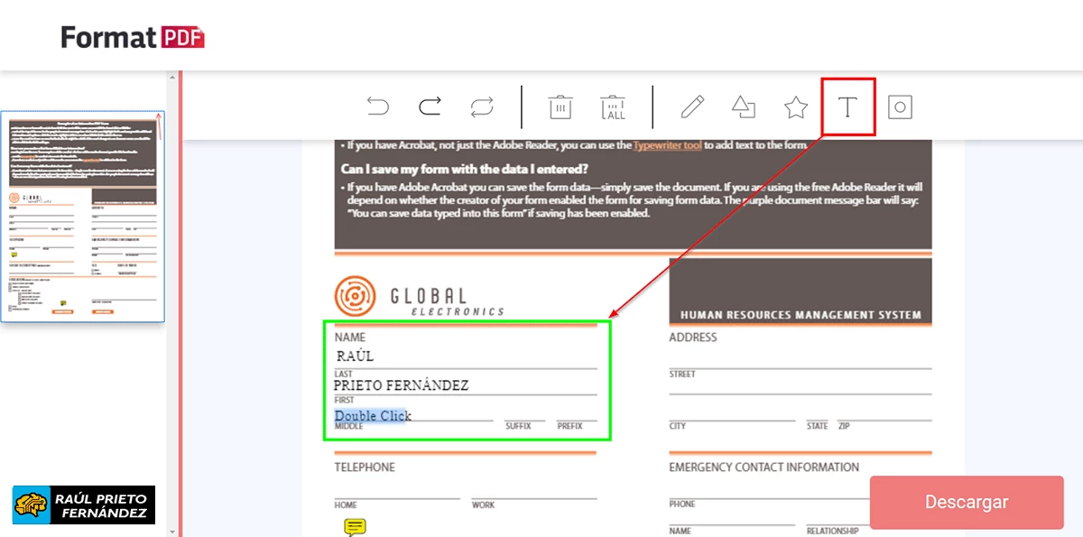 Cómo rellenar un PDF online