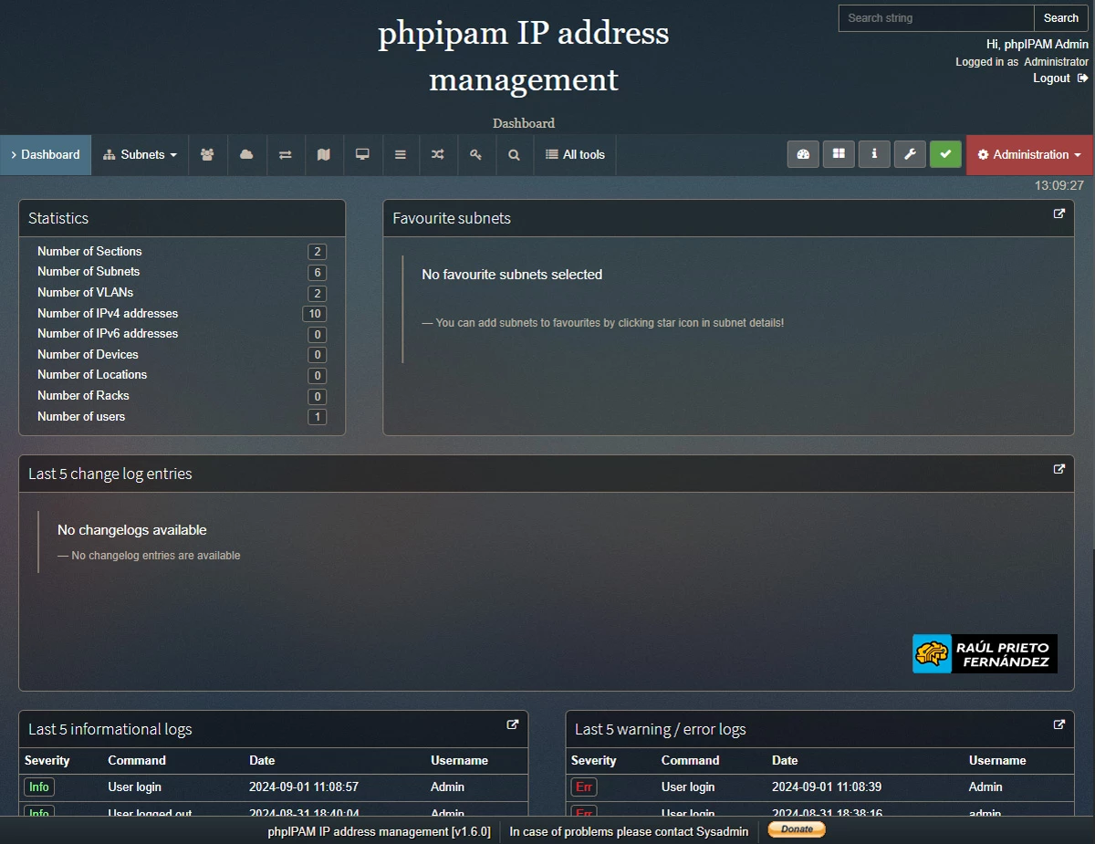 Cómo instalar phpIPAM en GNU/Linux Debian