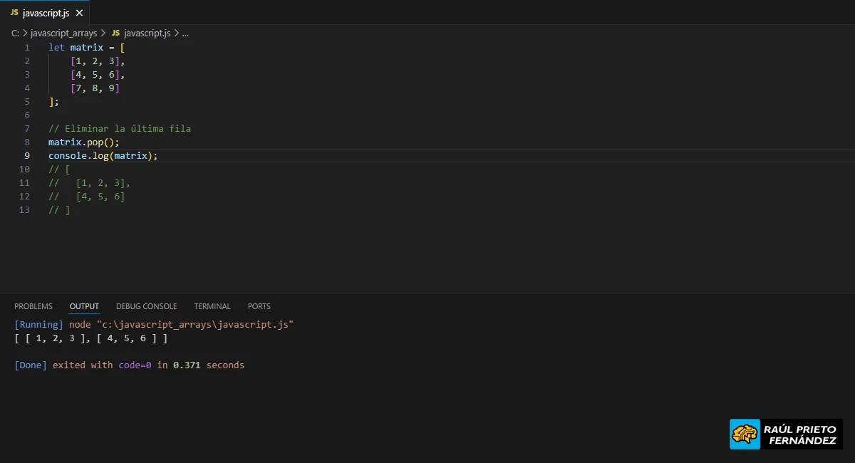 Cómo eliminar un elemento específico de una matriz en JavaScript