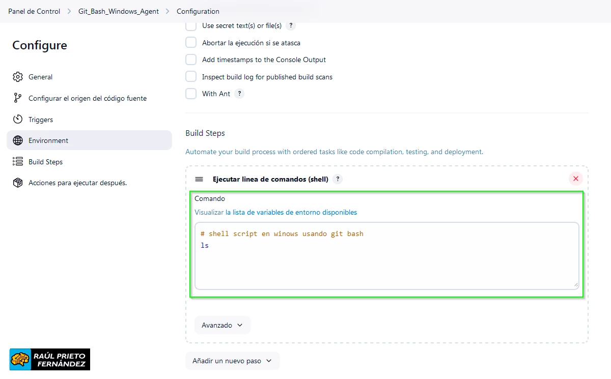 Cómo configurar Jenkins con agentes Windows y Git-Bash