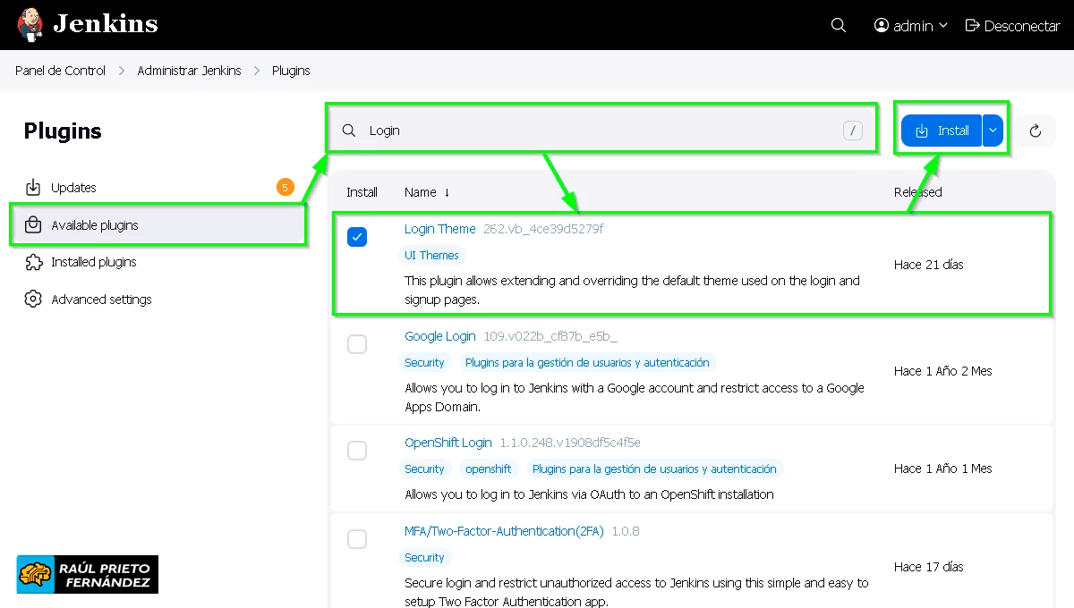 Cómo personalizar la pantalla de Login de Jenkins