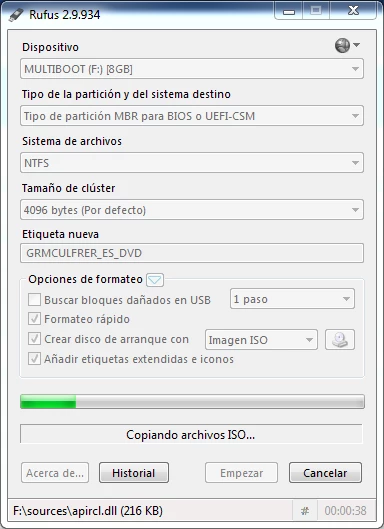 Cómo crear un USB booteable de cualquier ISO en Windows